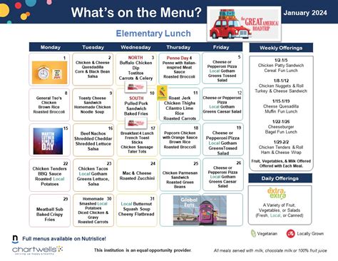 Elementary Lunch Menu Smithfield Public Schools