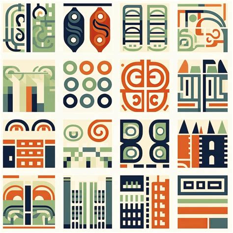 Premium Photo Patterns Incorporating Elements Of Architecture And