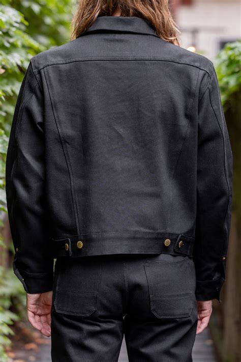 Freenote Cloth High Low Jacket 14oz Aces High Black Denim Franklin