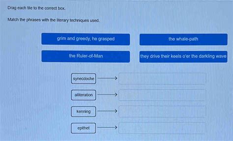 Solved Drag Each Tile To The Correct Box Match The Phrases With The