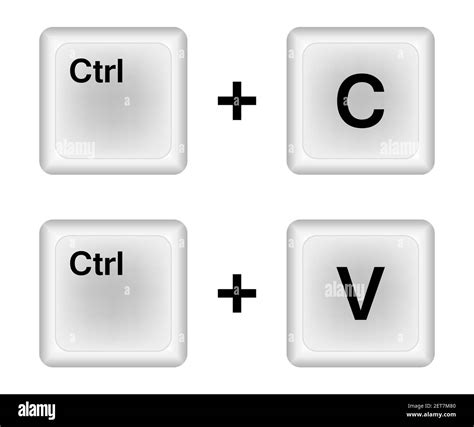 ctrl c and ctrl v keyboard button vector illustration of 45 off