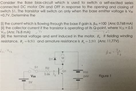 Solved Consider The Base Bias Circuit Which Is Used To