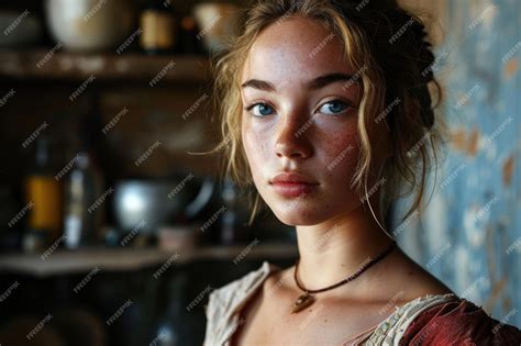 Premium Photo Russian Beautiful Young Girl Portrait Of A Young Woman Natural Beauty Of A