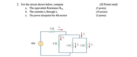 Solved For The Circuit Shown Below Compute A The Chegg