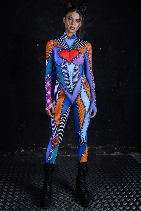 Sexy Rag Doll Printed Women Costume For Halloween Devil Walking