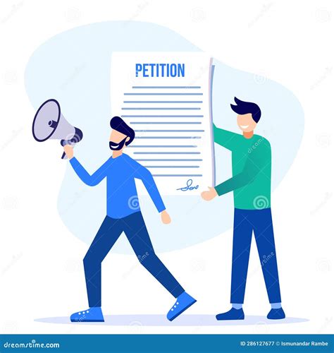 Illustration Vector Graphic Cartoon Character Of Petition Stock