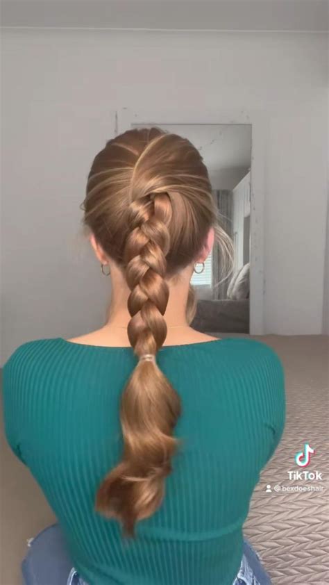 Braid Hack Hair Tutorial Ponytail Hairstyles Easy Bridesmaid Hair