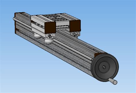 直线手动驱动运动机构模型 Step 模型图纸下载 懒石网
