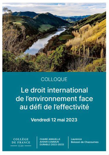 Le Droit International De Lenvironnement Face Au Défi De Leffectivité