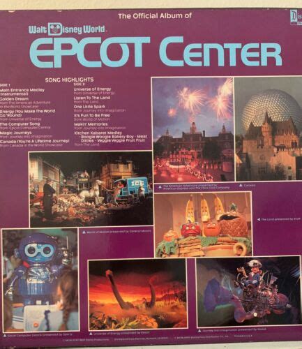 Popsike WALT DISNEY WORLD EPCOT CENTER Official Album Disneyland