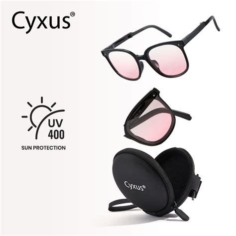 Cyxus Polarized Foldable Sunglasses For Women Men Light Weight Vintage