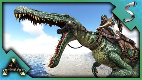MAX LEVEL BARYONYX TAMING AND BREEDING Ark RAGNAROK DLC Gameplay S E YouTube