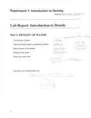 Week Lab Density Pdf Experiment Introduction To Density Z Cio Dome Scientist Gewievnie
