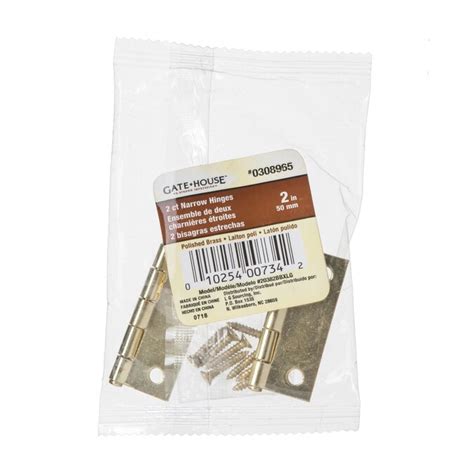 Gatehouse 2 In Polished Brass Mortise Door Hinge 2 Pack In The Door