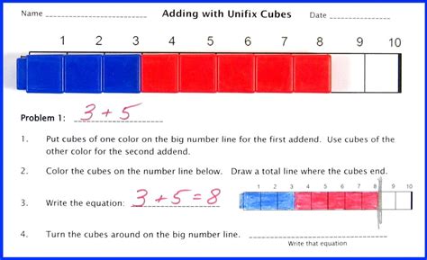 Unifix Cube Number Lines — Math Things