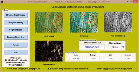 Matlab Code For Corn Disease Detection Using Image Processing ~ Matlab Project Codes