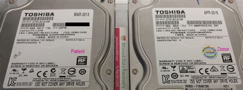 Toshiba DT01ACA100 1TB Clean Room Data Recovery