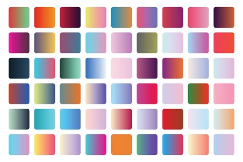 multi color vector gradient set 13323228 vector art at vecteezy
