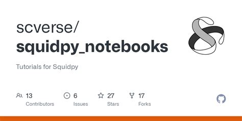 github scverse squidpy notebooks tutorials for squidpy