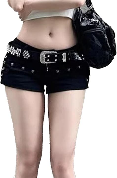 Denim Micro Shorts Black