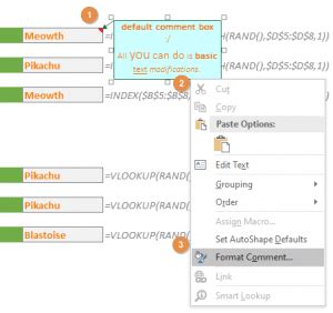 How To Modify A Comment Box In Excel