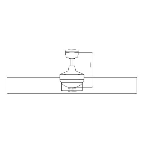 Martec Lifestyle 1320mm 4 Blade Ceiling Fan With Light 2 X E27 White