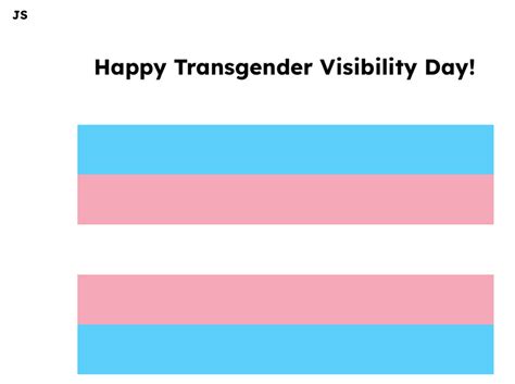 Happy Transgender Visibility Day! 2024 by JusticeTheStarHero on DeviantArt