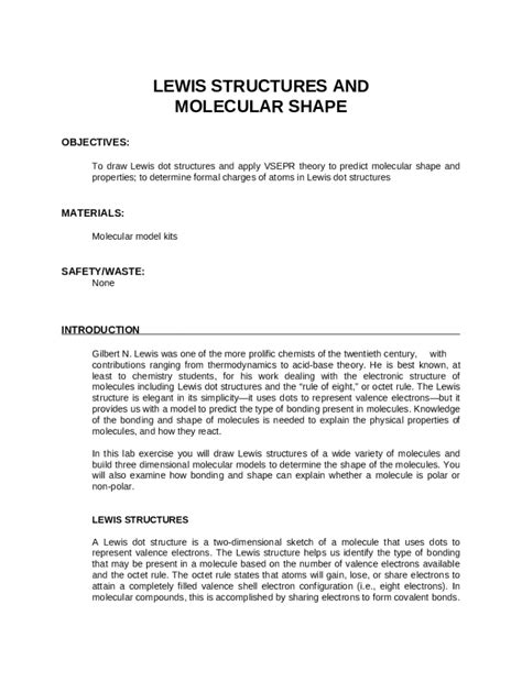 Lewis Dot Structure For Osf4 And Molecular Geometry Doc Template