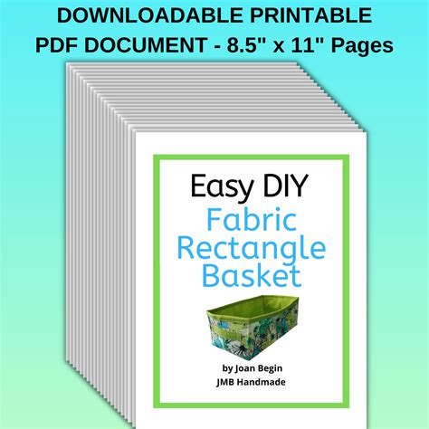 Easy Diy Fabric Rectangle Basket Sewing Tutorial Rectangle Basket Se
