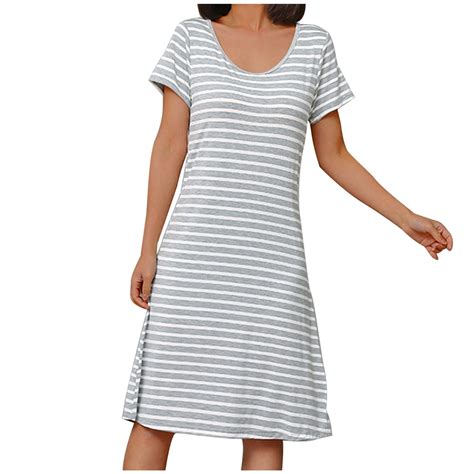 Zyekqe Womens Nightgowns Built In Bra Cotton Sleepwear Plus Size Sleep