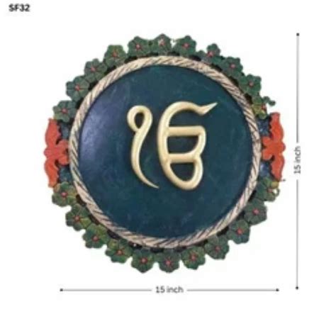 Blue And Green Fiber Ek Onkar Wall Hanging For Decoration Size 15x15 Inch At ₹ 1500piece In