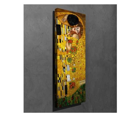 Декоративна картина Wallxpert 265vga1110 Целувката на Густав Климт 30х80 см Златист Vivre