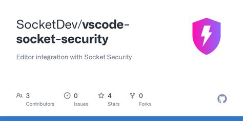 GitHub SocketDev Vscode Socket Security Editor Integration With