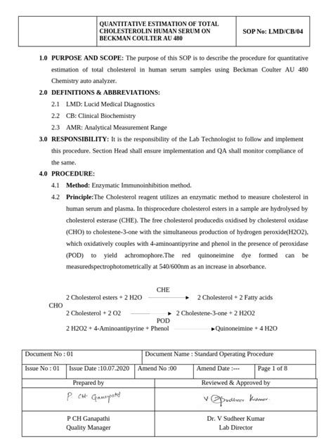 Quantitative Estimation Of Total Cholesterol Pdf Detection Limit High Density Lipoprotein