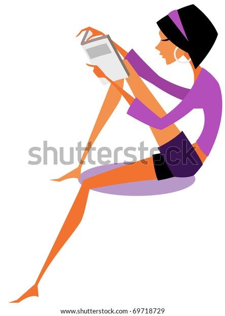 Sexy Girl Read Magazine Stock Vector Royalty Free 69718729 Shutterstock