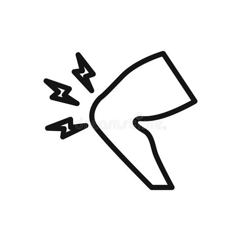 Knee Pain Icon Linear Vector Graphics Sign Stock Vector Illustration