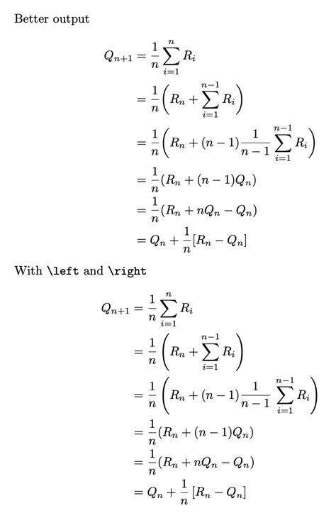 Equations How To Write More Than One Sigma Notation Sigma Notation Not Inside The Text But