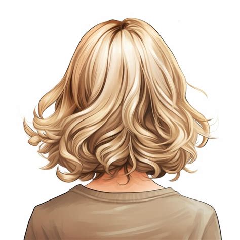 Premium Photo Blonde Woman With A Short Bobble Back View Generative Ai