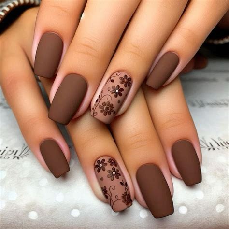 Matte Brown 🤎 Nails In 2024 Brown Nails Design Matte Nails Nail Designs