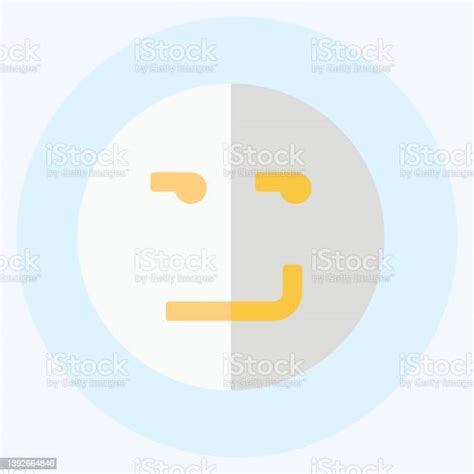 Icône Emoticon Souriant Convient Pour Le Symbole Emoticon Style Plat