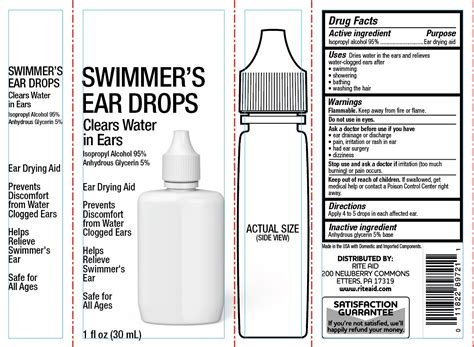 Rite Aid Swimmers Ear Drops