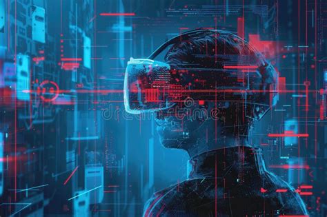 A Hacker Navigates An Immersive Virtual Environment Maneuvering