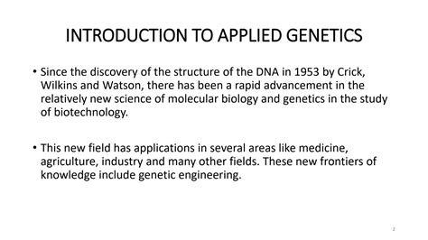 Solution Notes On Applied Genetics Studypool