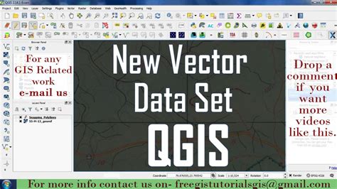 Create SHAPE FILE OR Vector Data Set In QGIS QGIS TUTORIAL Vector Data Set Tutorial Hindi