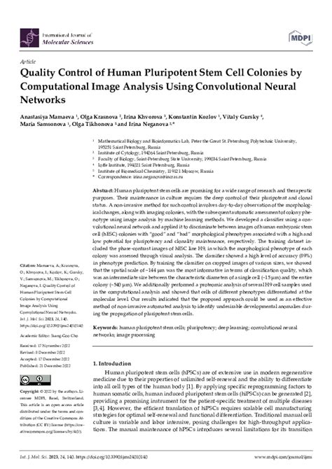 Pdf Quality Control Of Human Pluripotent Stem Cell Colonies By