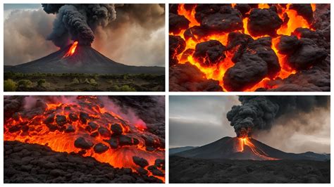火山喷发岩浆视频素材下载
