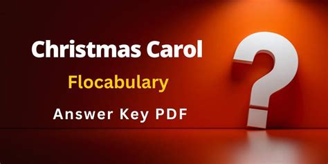 Christmas Carol Flocabulary Answers FREE