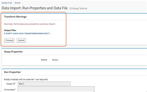 Warnings In Transformation Scripts Documentation