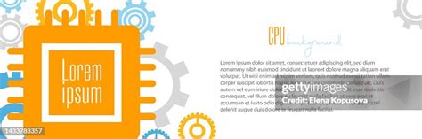 Nanotechnology Concept In Flat Style Central Processing Unit Microchip