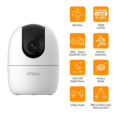 Camara Ip Robotica 369 Wifi Tipo Domo 2mp Imou Ranger 2 Intelcomp